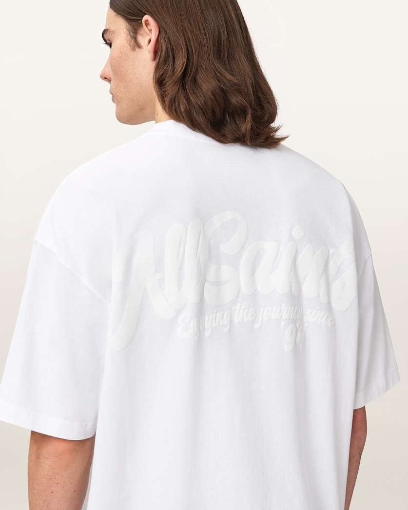 Odyssey Oversized Short Sleeve Crew T-Shirt Optic White | ALLSAINTS